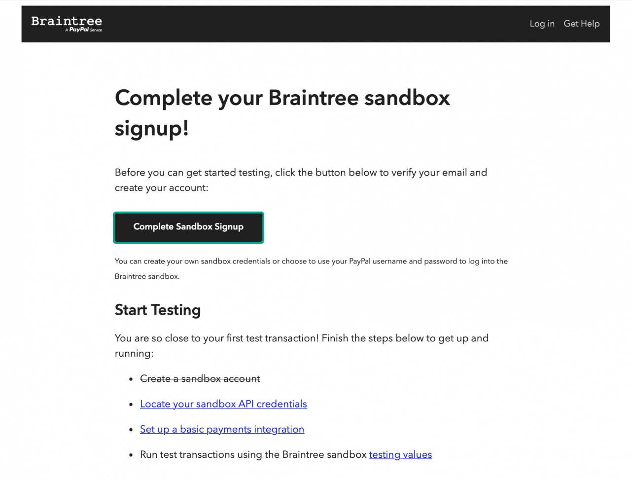 Braintree Integration app